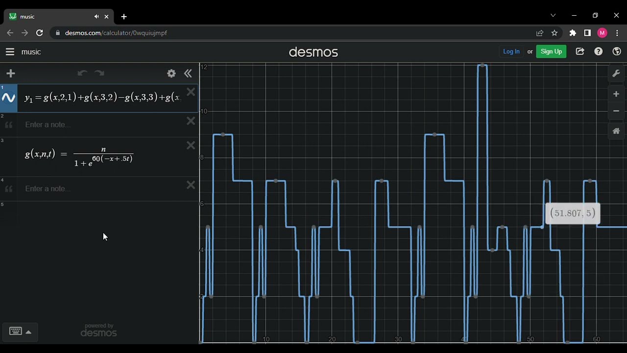 Making Music Using Desmos Graph Youtube