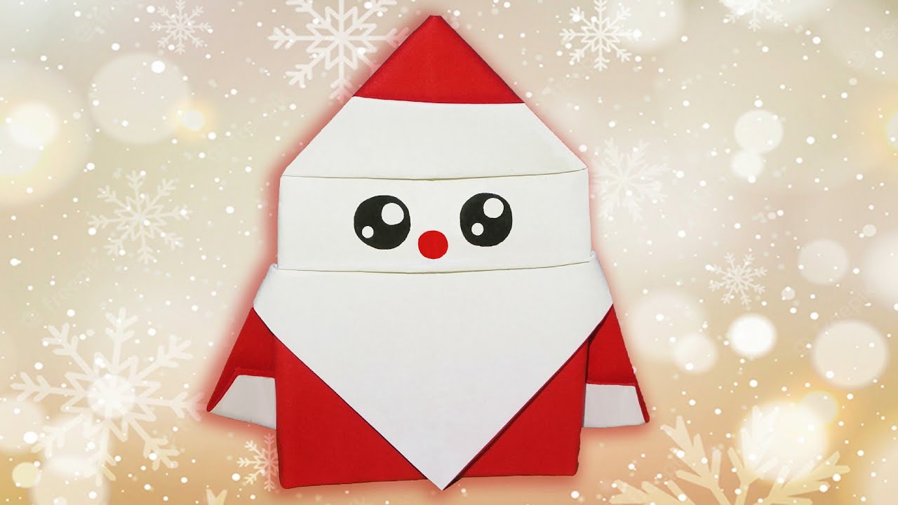 Cómo Hacer Un Papá Noel De Origami Fácil Y Rápido Youtube