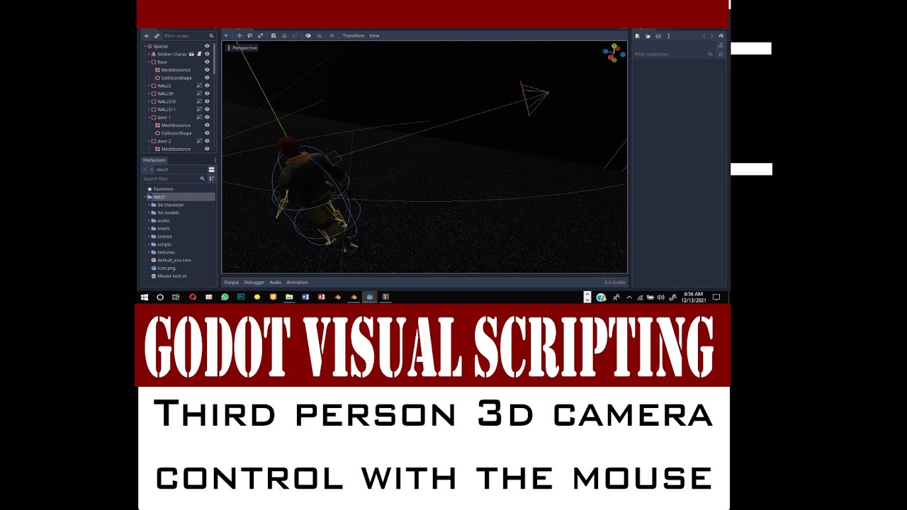 Third Person 3d Camera Control With The Mouse Godot Visual Scripting