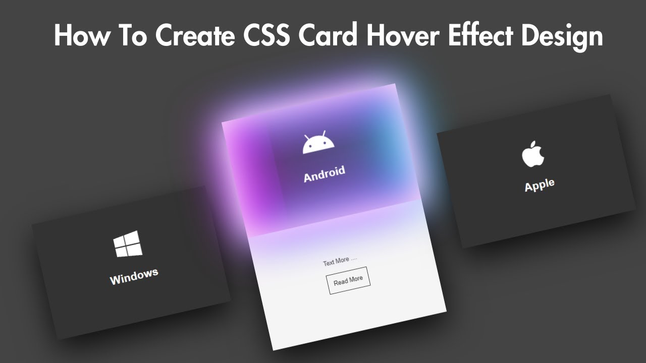 How To Create Css Card Hover Effects Html Css Youtube