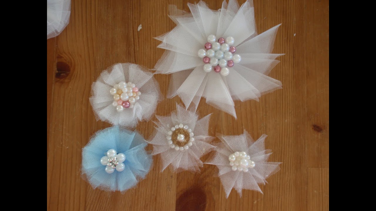 Fabric Tulle Flower Tutorial