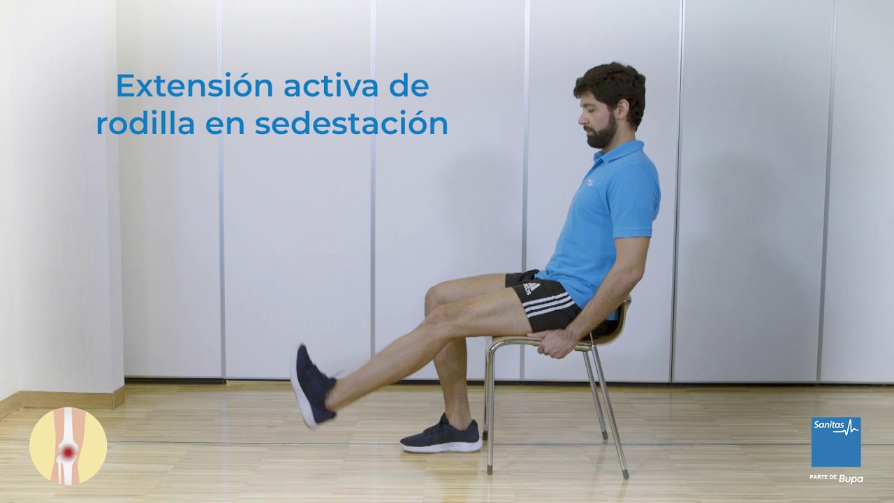 Extensión Activa De Rodilla En Sedestación Youtube
