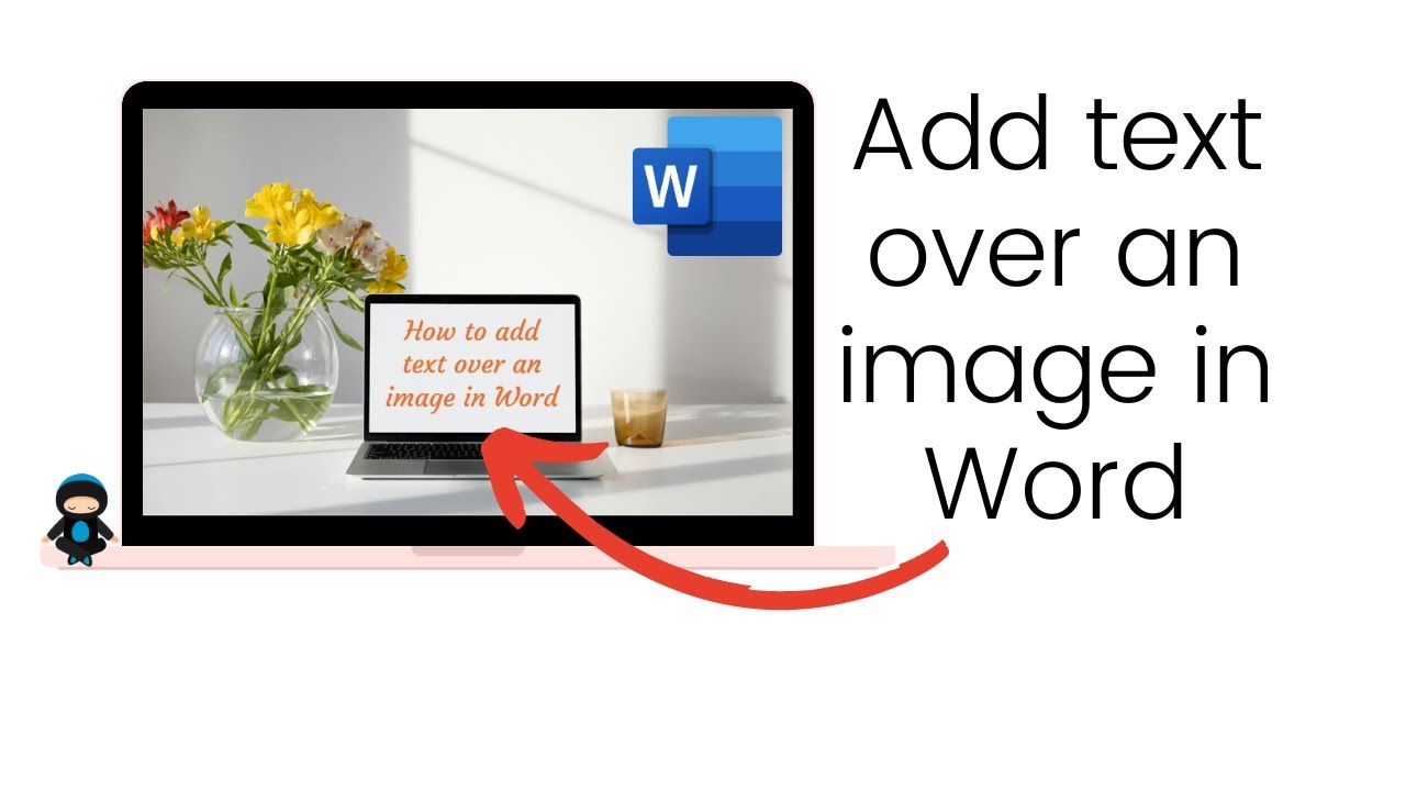 How To Add Text Over Image In Word Youtube