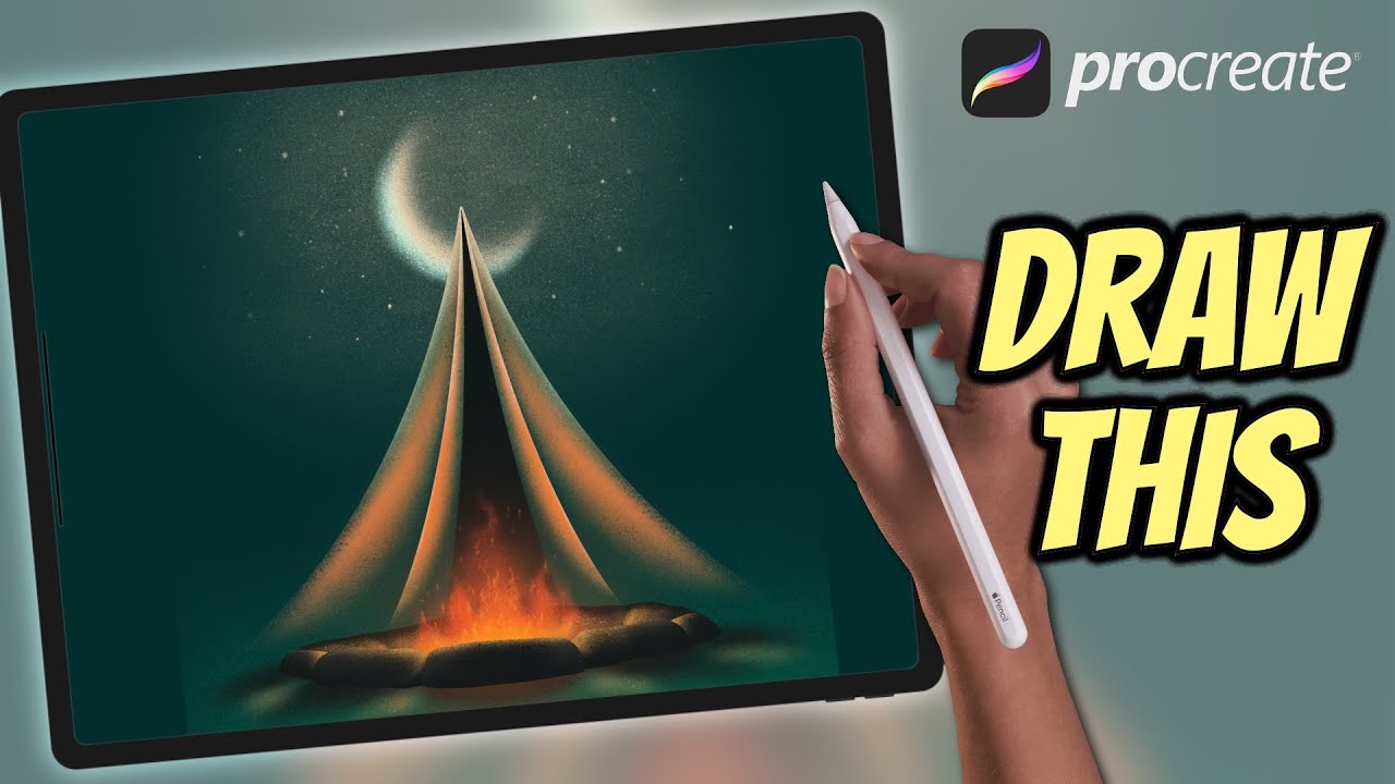 Camp Fire Procreate Tutorial 97 Youtube