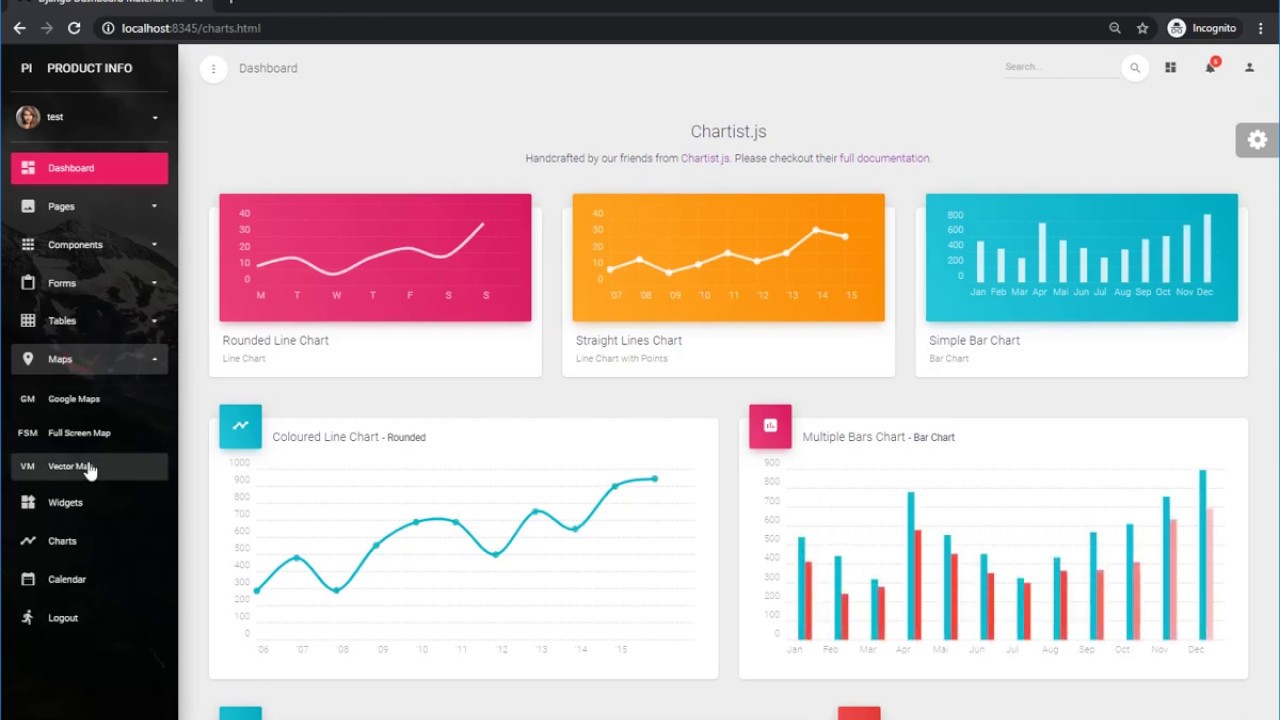 Django Dashboard Material Pro Admin Panel Coded In Django Appseed
