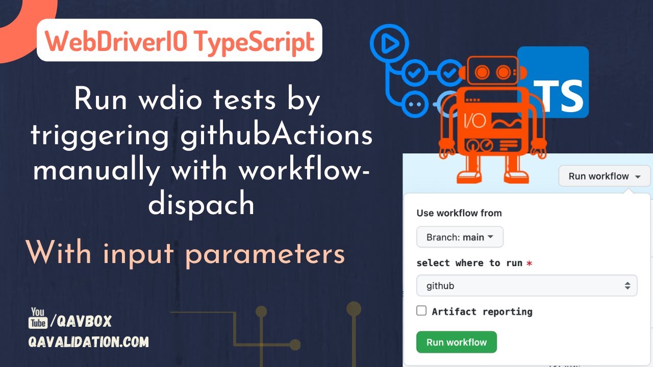 Wdio Tests Trigger Githubactions Manually With Workflow Dispatch