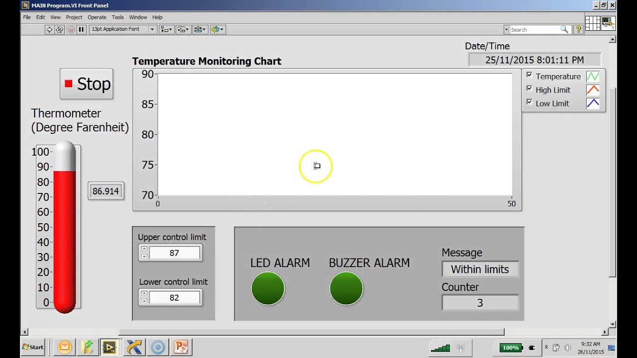 Labview Temperature Control