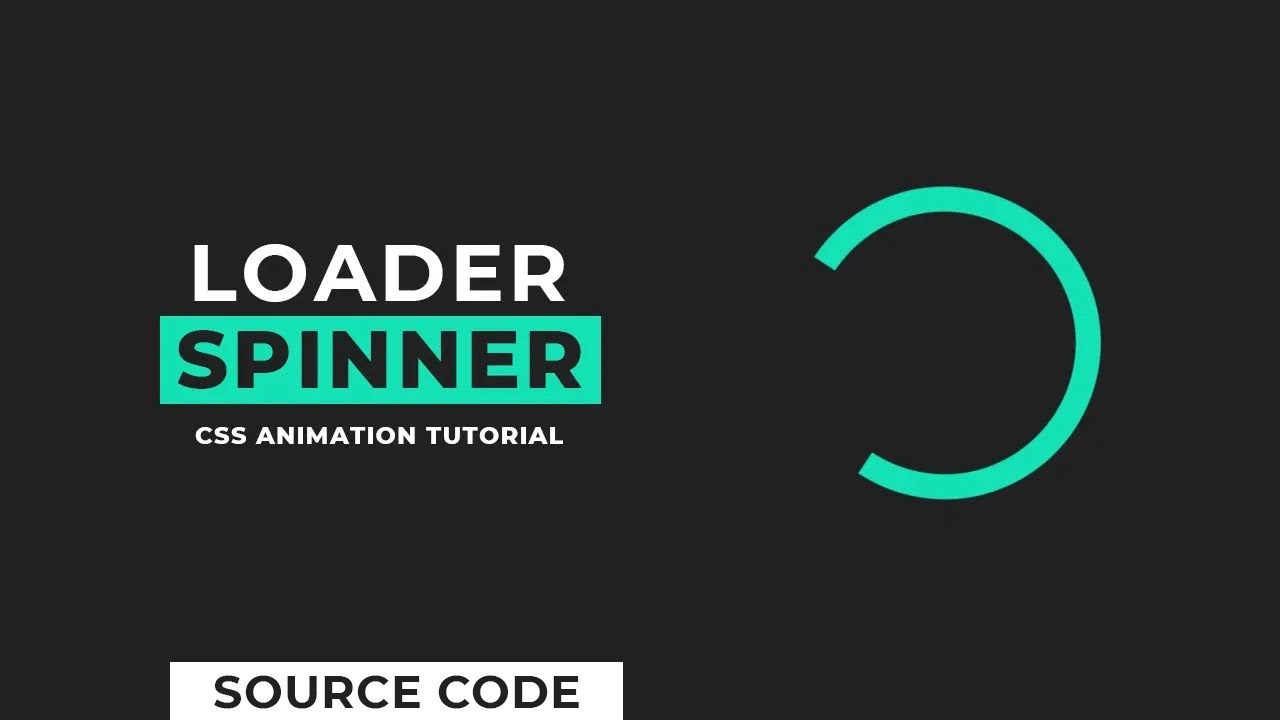 How To Create A Simple Page Loading Spinner Css Keyframes Animation
