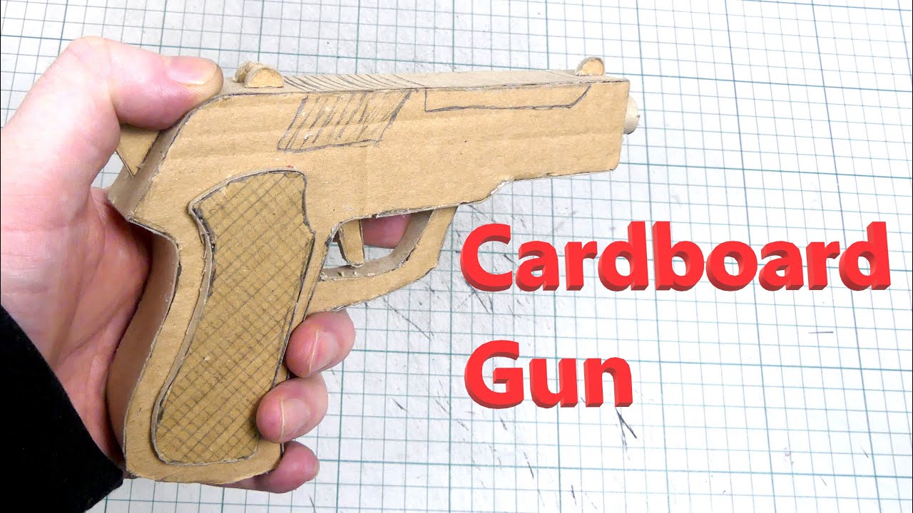 Pistol Cardboard Gun Template