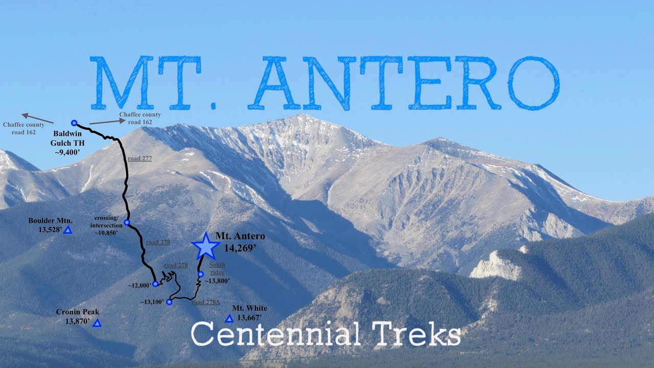 Mt Antero Climb To The Top Via The West Slopes With Maps Route