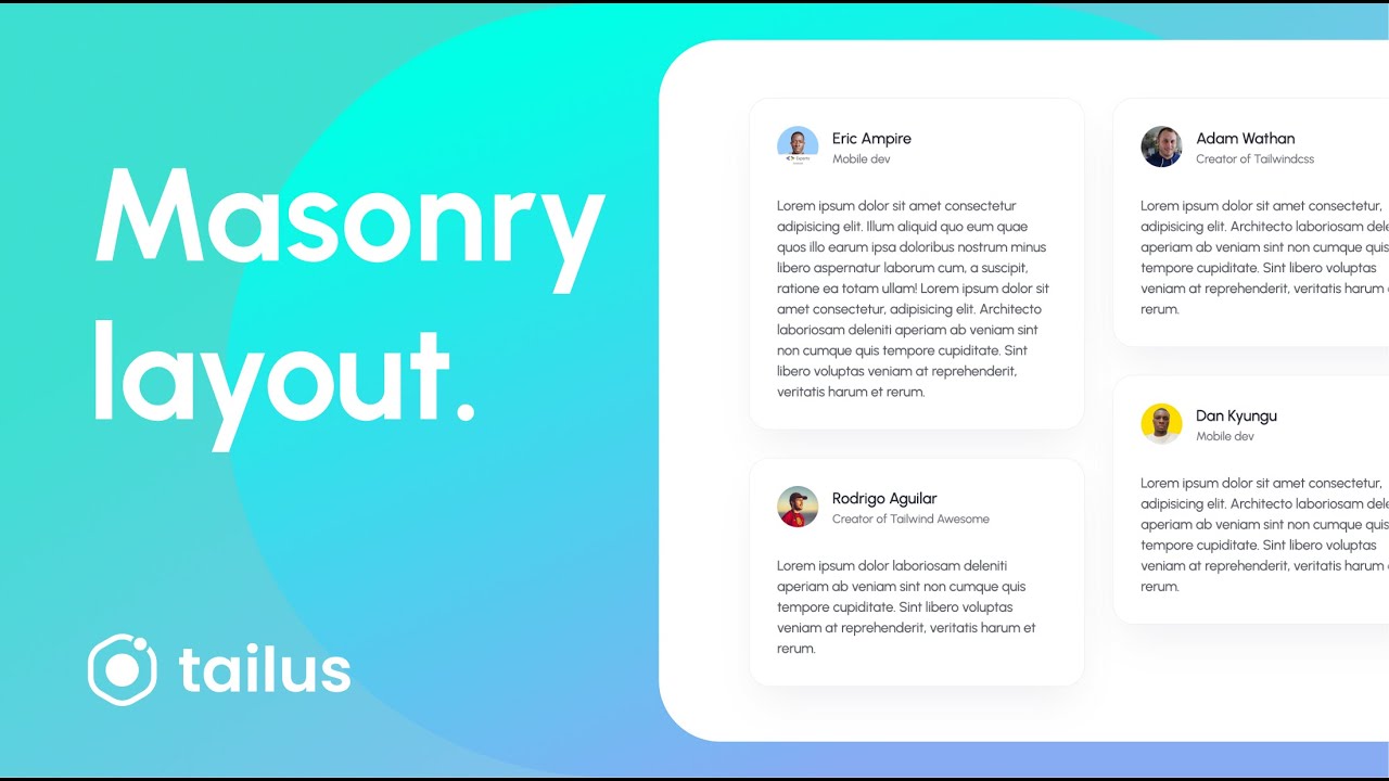 How To Build A Masonry Layout With Tailwindcss Youtube