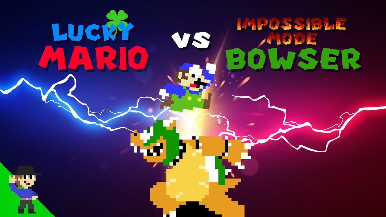 Lucky Mario Vs Impossible Mode Bowser Youtube
