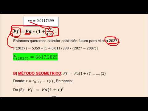 Calculo De Poblacion Futura Con Metodo Aritmetico Geometrico E Interes