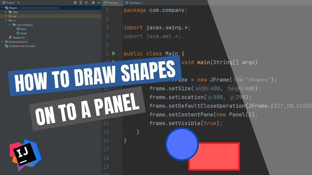 How To Draw 2d Shapes Inside Java Jframe Java Gui Youtube