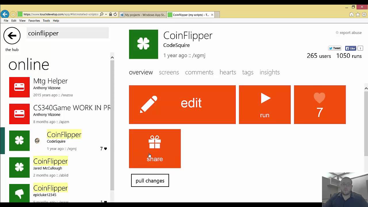 Windows App Studio Touchdevelop Integration Tutorial Youtube