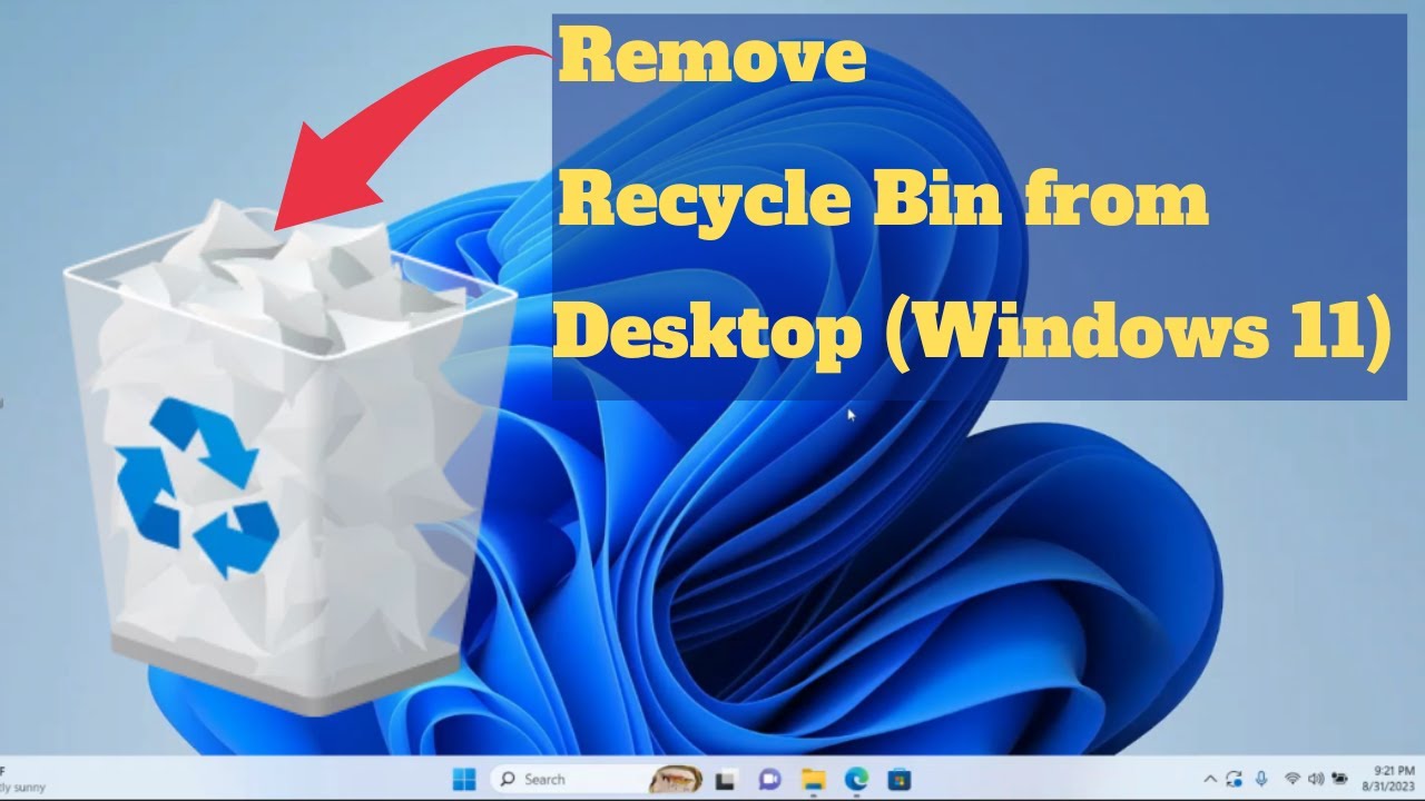 How To Remove Recycle Bin From Desktop Windows 11 Youtube