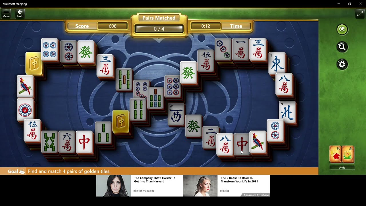 Microsoft Mahjong Gameplay Walkthrough Windows 10 Daily Challenges