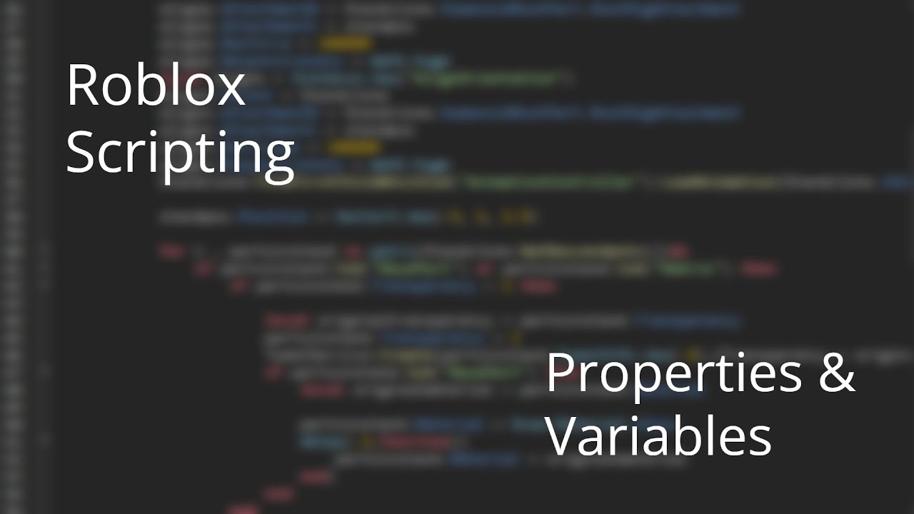 Roblox Scripting 1 Properties And Variables Youtube