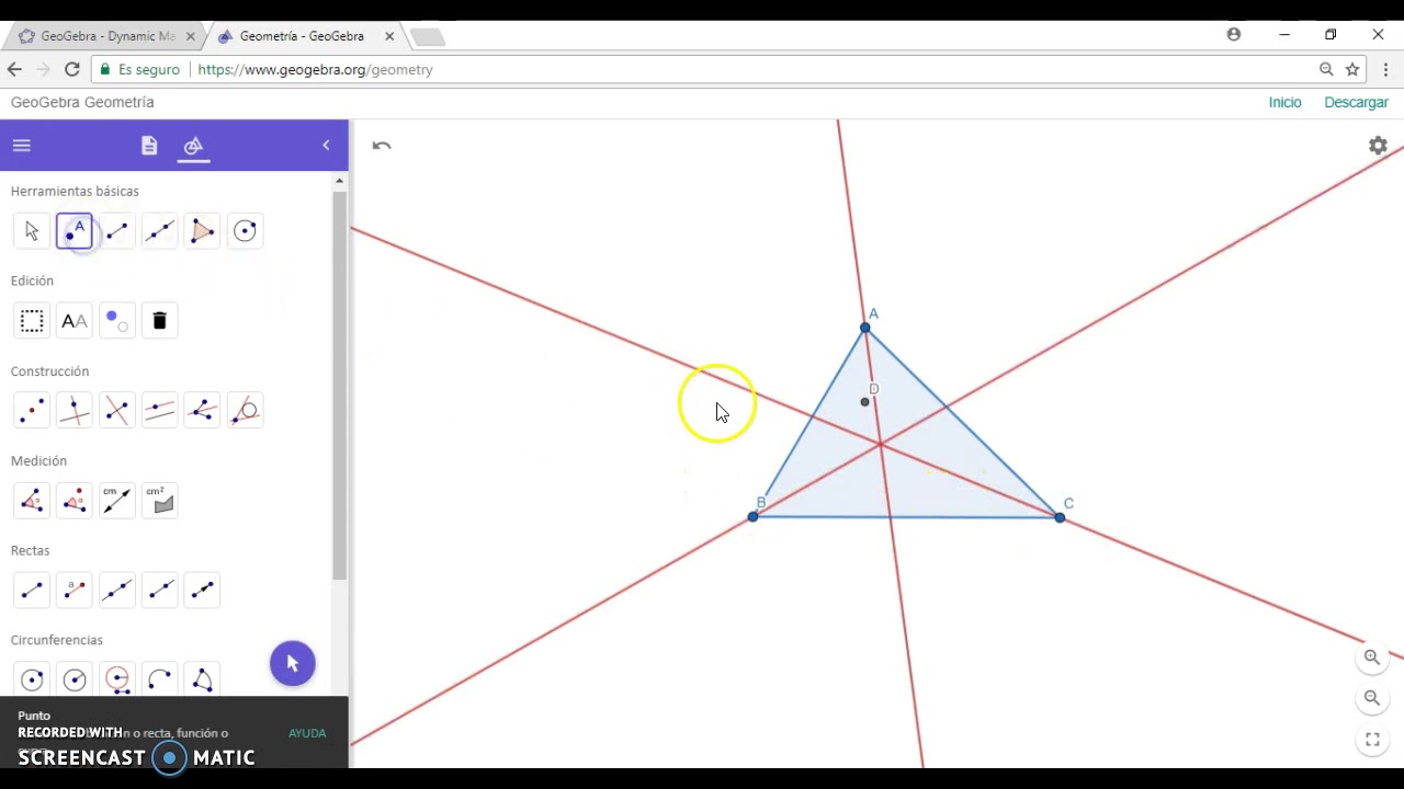 Tutorial Geogebra Parte 1 Geogebra Geometria Youtube