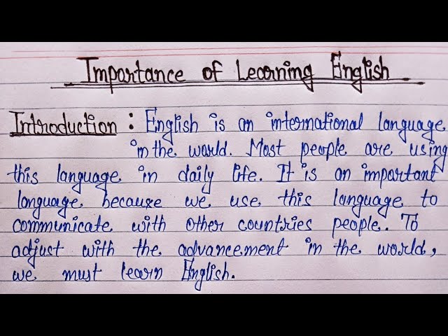 Importance Of Learning English Essay Tбє M Quan Trб ќng Cб A Viб C Hб ќc Tiбєїng Anh