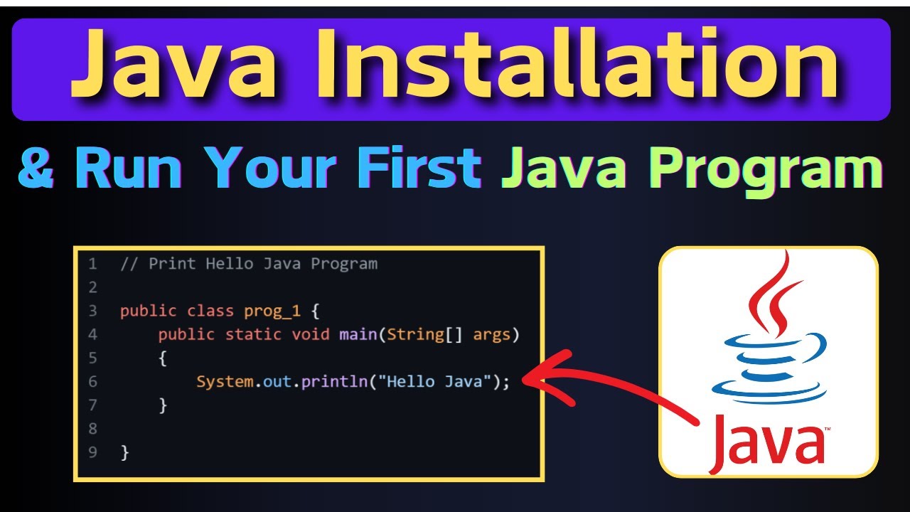 How To Download And Install Java In Windows And Run Your First Java