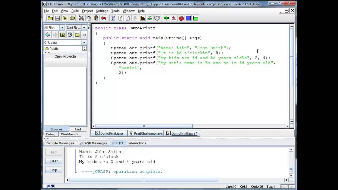 Java Basics Printf Youtube