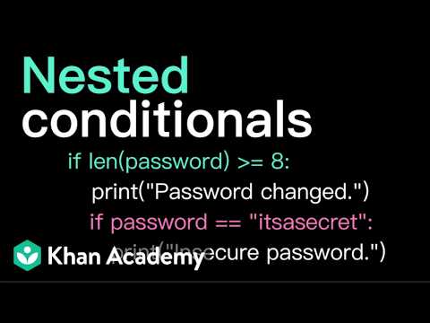 Nested Conditionals Intro To Cs Python Khan Academy Youtube