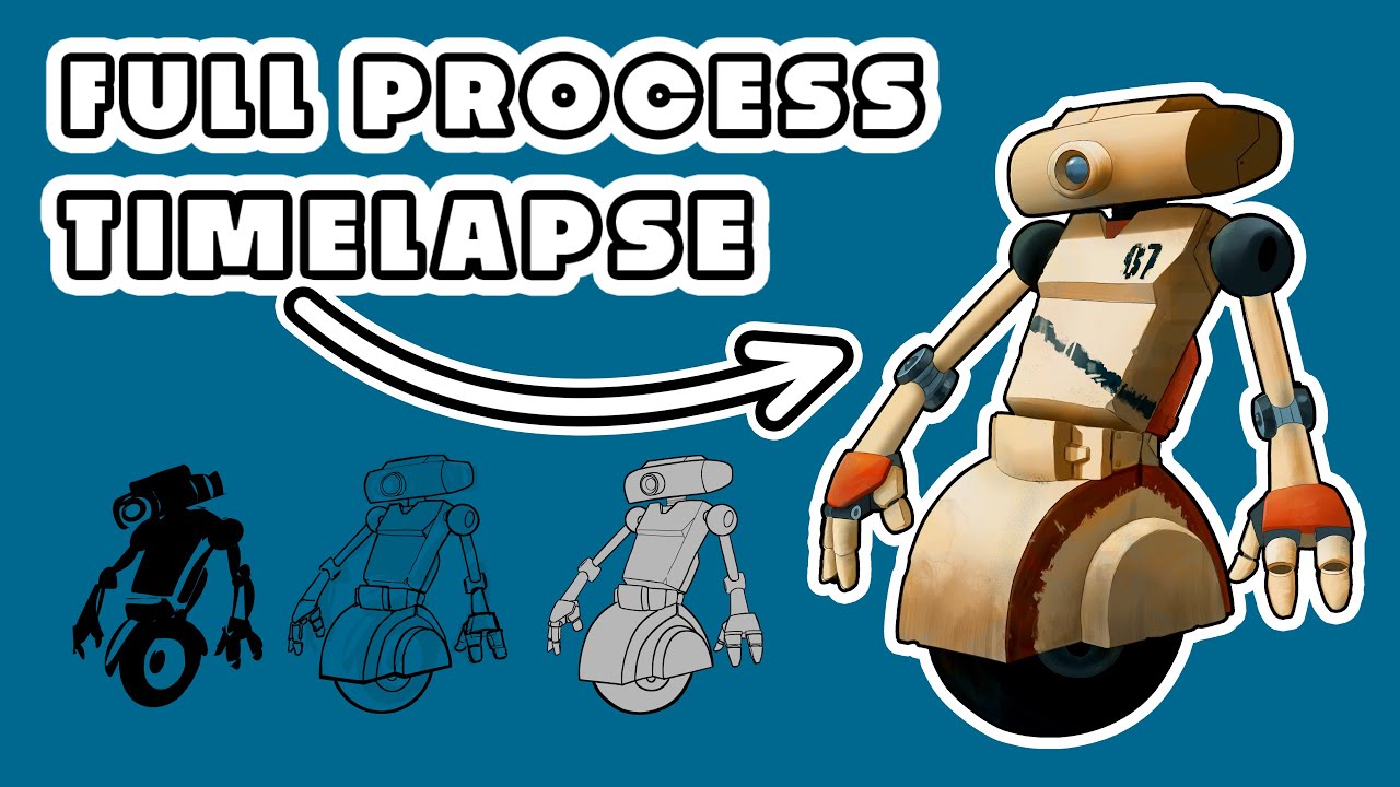 Robot Character Design Timelapse Youtube