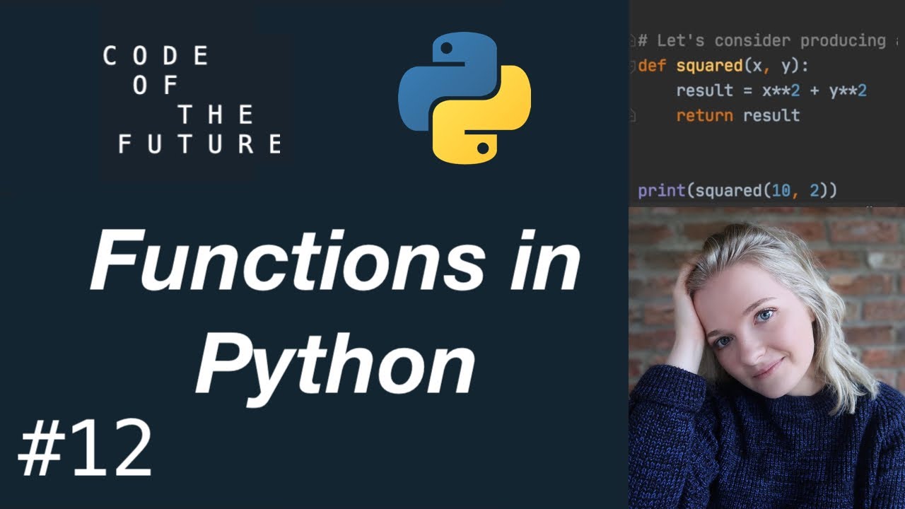 Python Tutorial For Beginners 12 Functions In Python Youtube