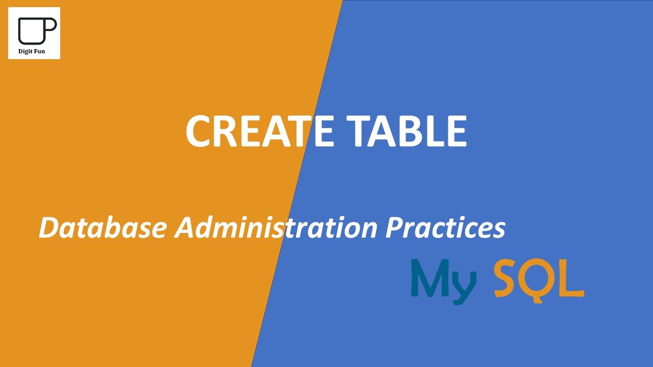 Create Table Mysql Database Practices Youtube