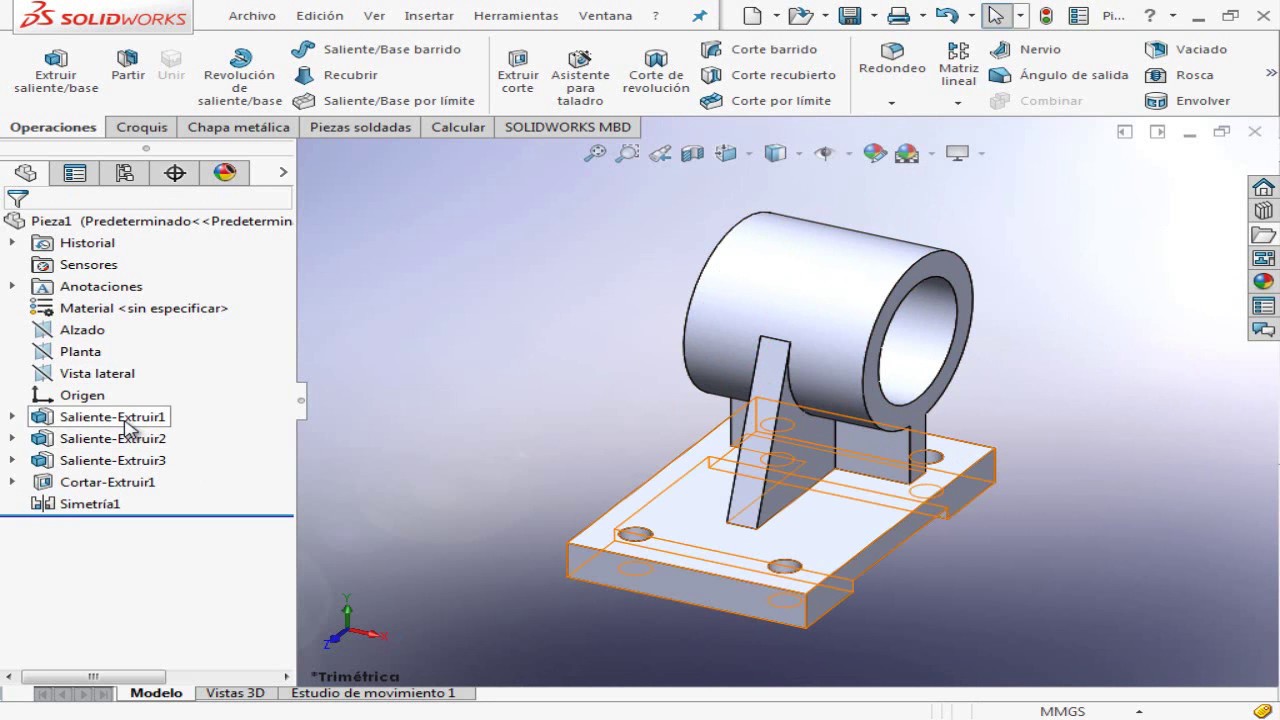 Tutorial Como Hacer Diseños 3d En Solidworks Interpretando Plano Para
