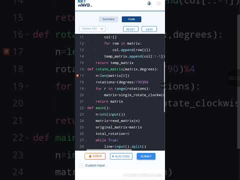 Matrix Rotation Using Python Ccbp Nxtwave Coding Programming Python