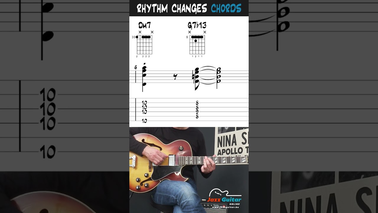 Jazz Guitar Chords Rhythm Changes Progression Bb Guitar