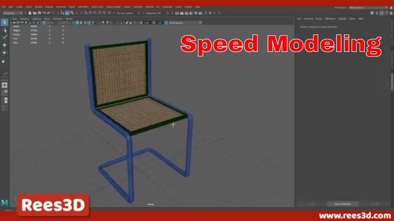 Speed Modeling Chair In Maya Rees3d Youtube