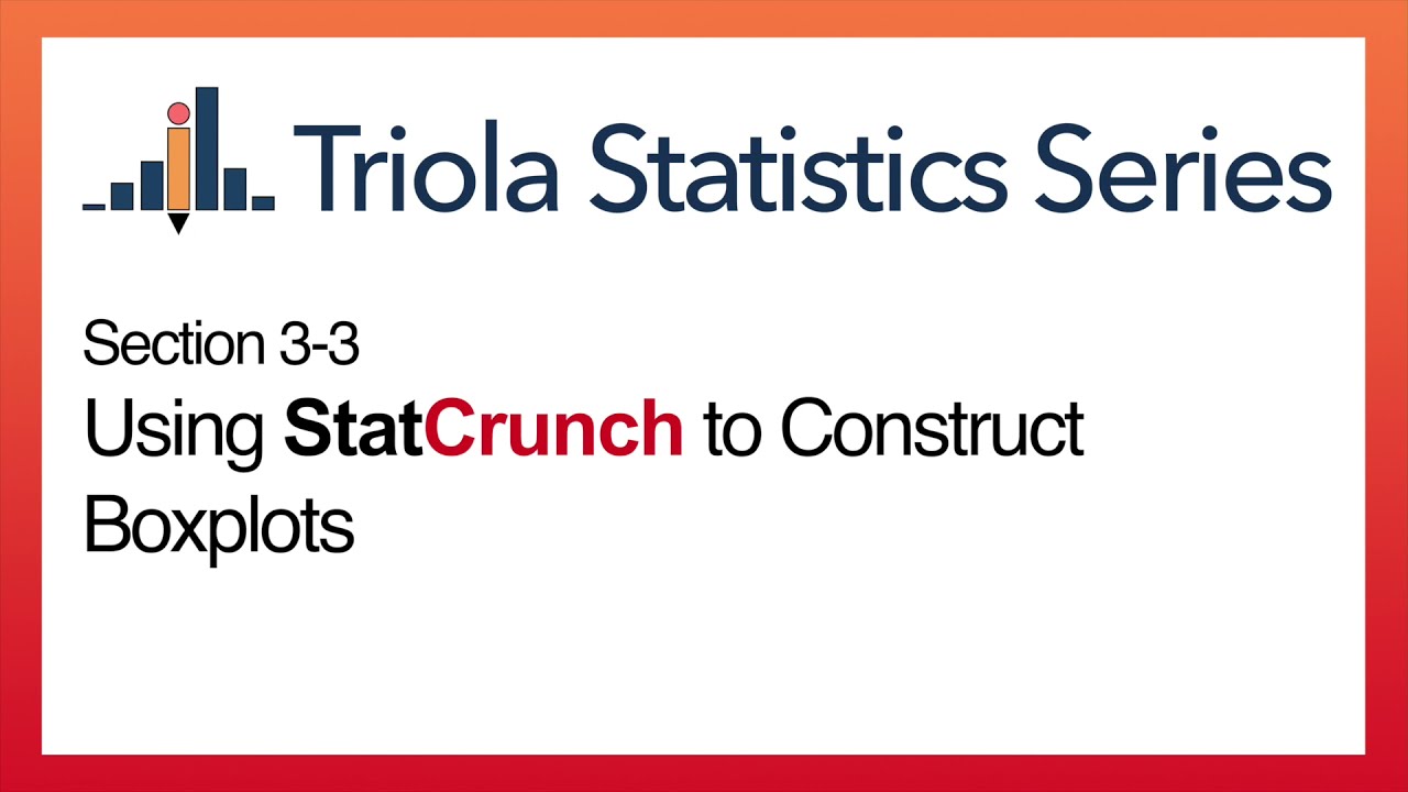 Statcrunch Section 3 3 Using Statcrunch To Construct Boxplots Youtube