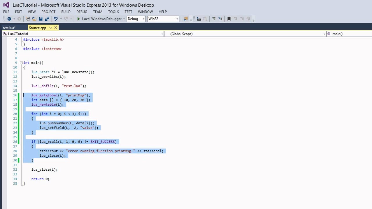 Lua Tutorial 26 Using Tables In C Library Youtube