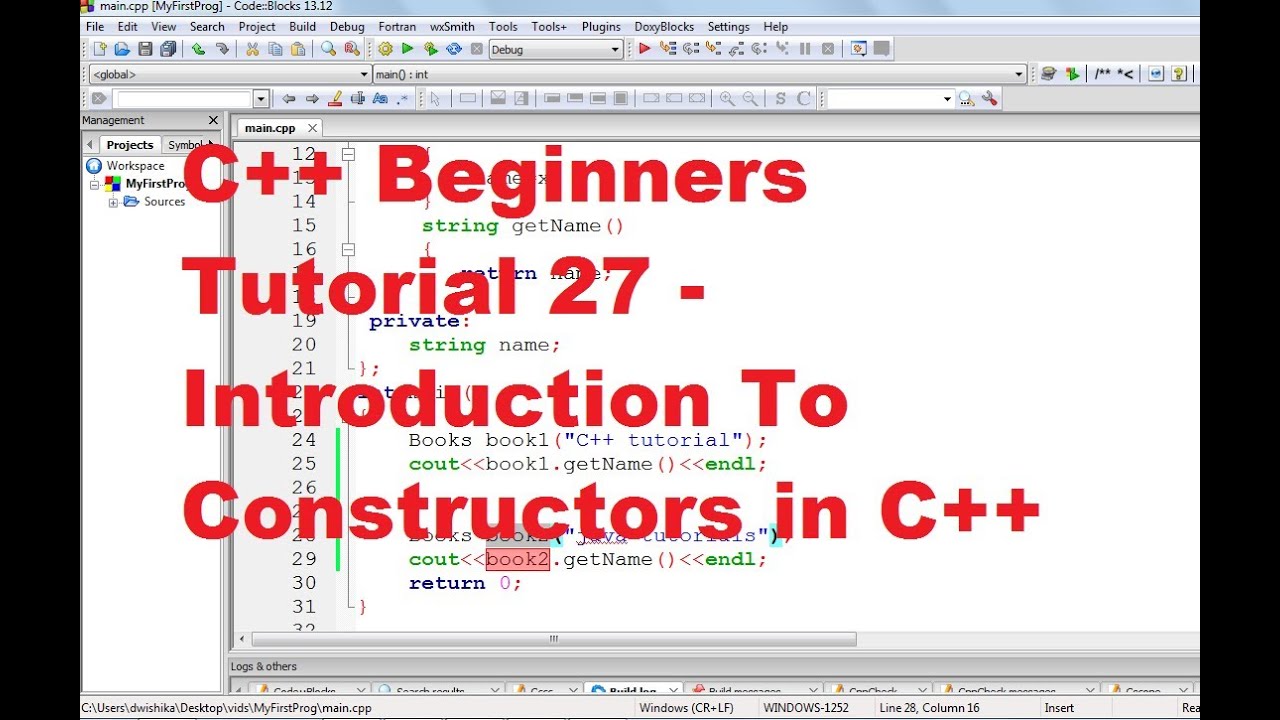 C Tutorial For Beginners 27 Introduction To Constructors In C