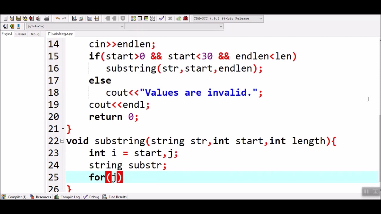 How To Fetch A Substring From A String In C Youtube
