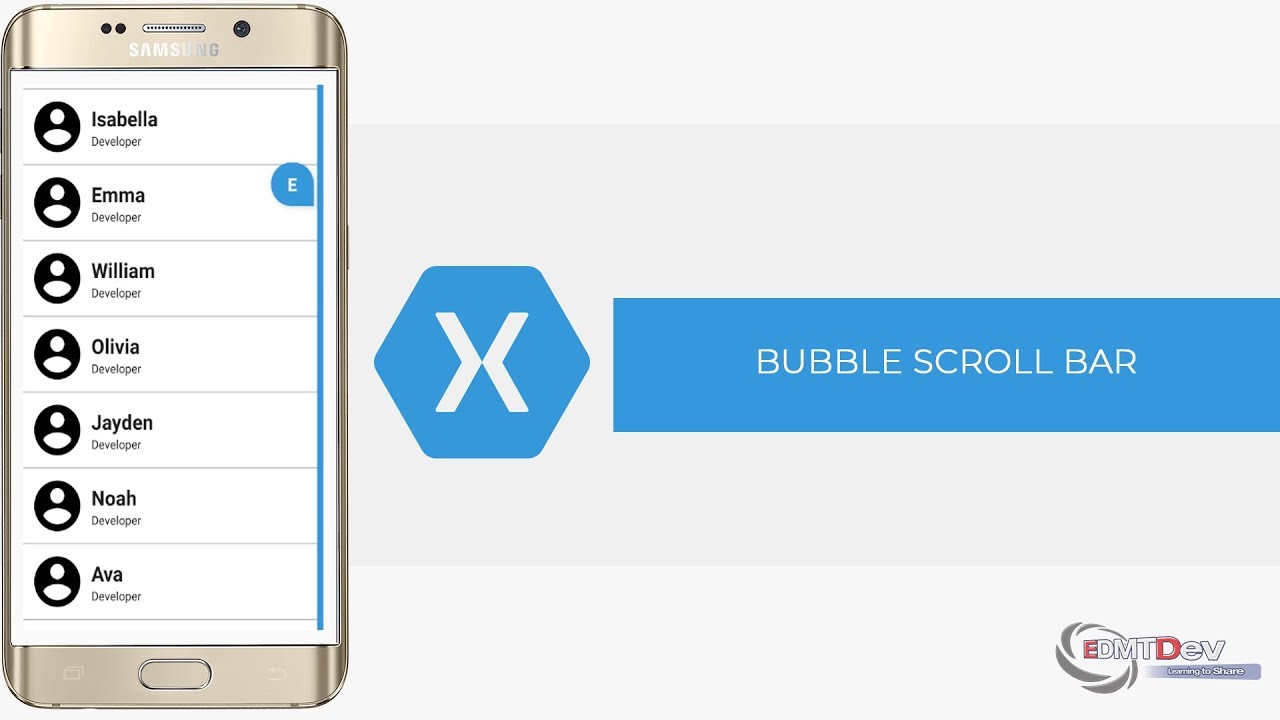 Xamarin Android Tutorial Bubble Scroll Bar Youtube