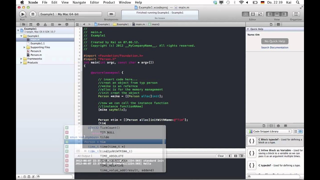 2 Lesson Objective C Programming Youtube