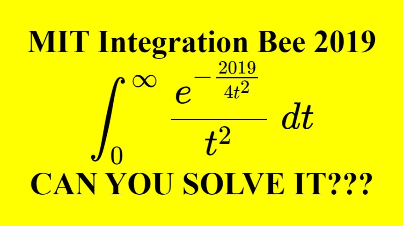 Mit Integration Bee 2019 8 Youtube