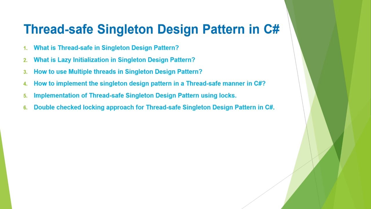 Thread Safe Singleton Design Pattern In C With Examples Thread Safe