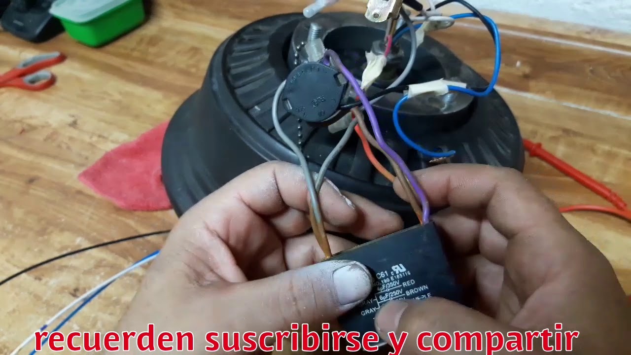 Abanico De Techo Como Conectar Capacitor Youtube