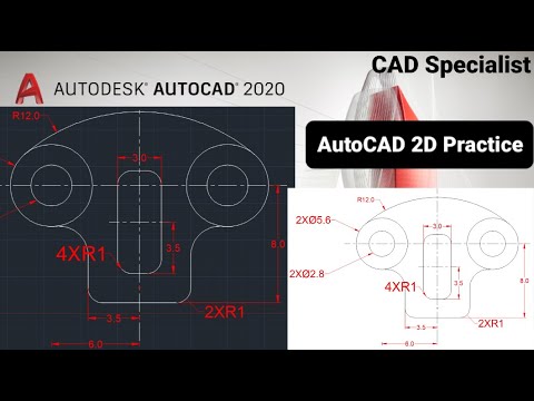 2d Autocad Practice Drawing With Annotations From Scratch Autocad