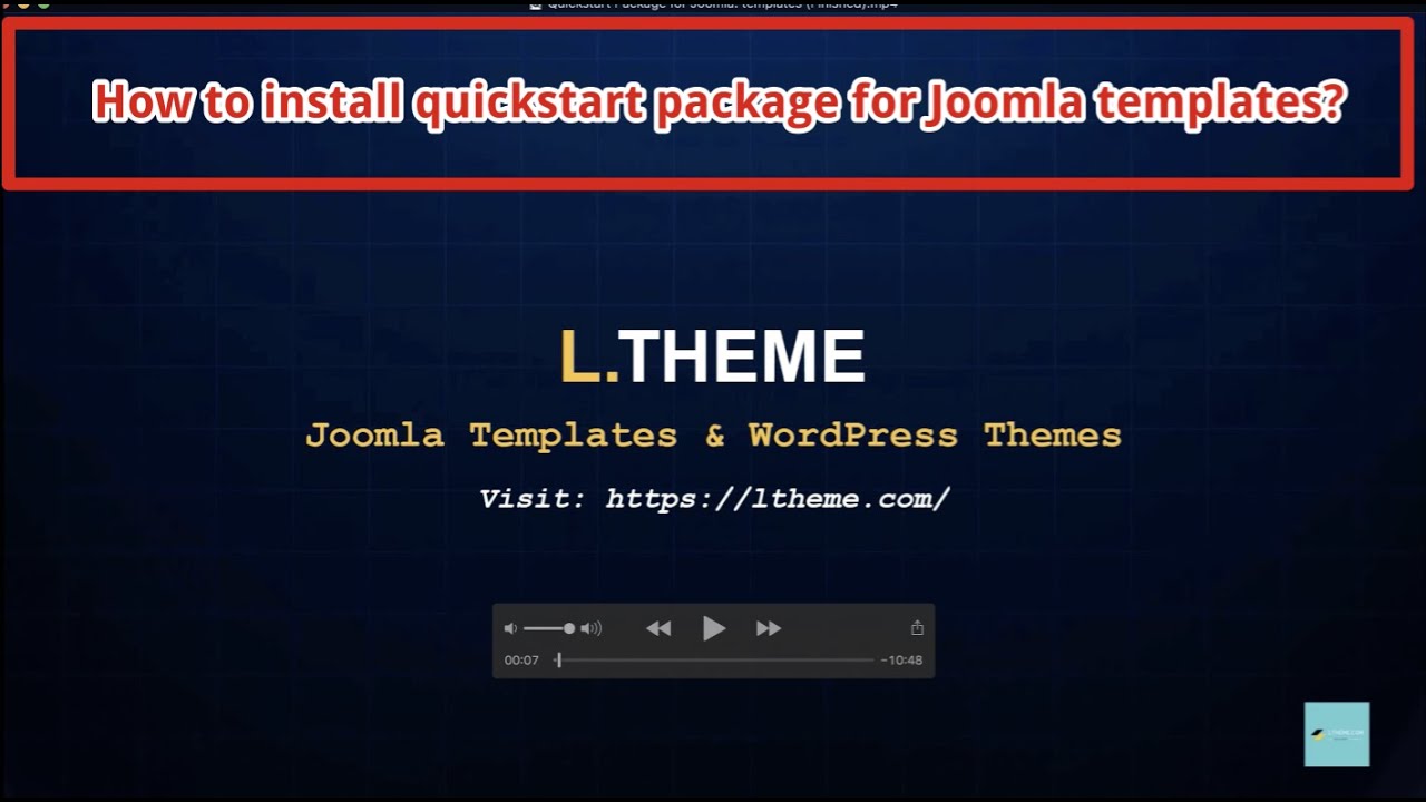 Joomla How To Install Quickstart Package For Joomla Template On