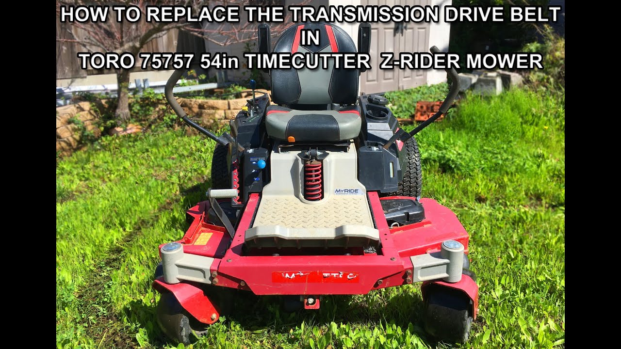 How To Replace The Drive Belt On A Toro 75757 Timecutter Z Rider Youtube