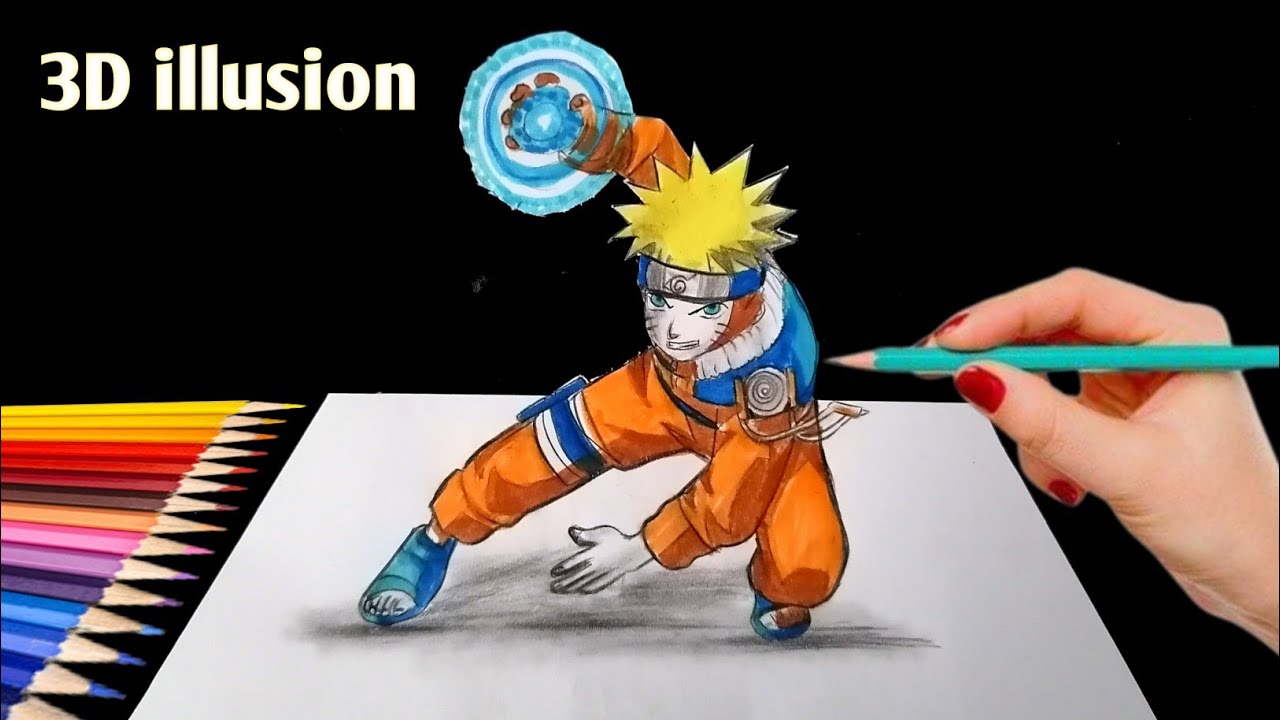 How To Draw Naruto Uzumaki Naruto Drawing 3d Anime Drawing Youtube