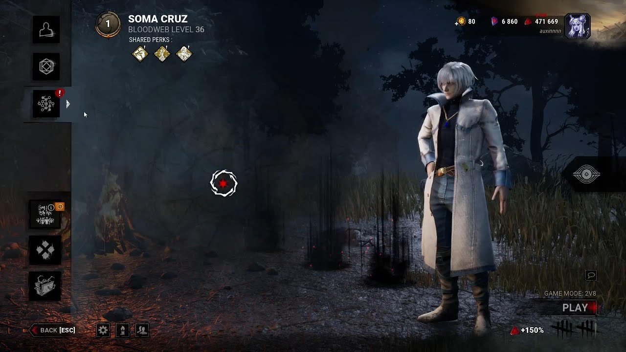 No Commentary Gameplay Of Soma Cruz Dbd Youtube