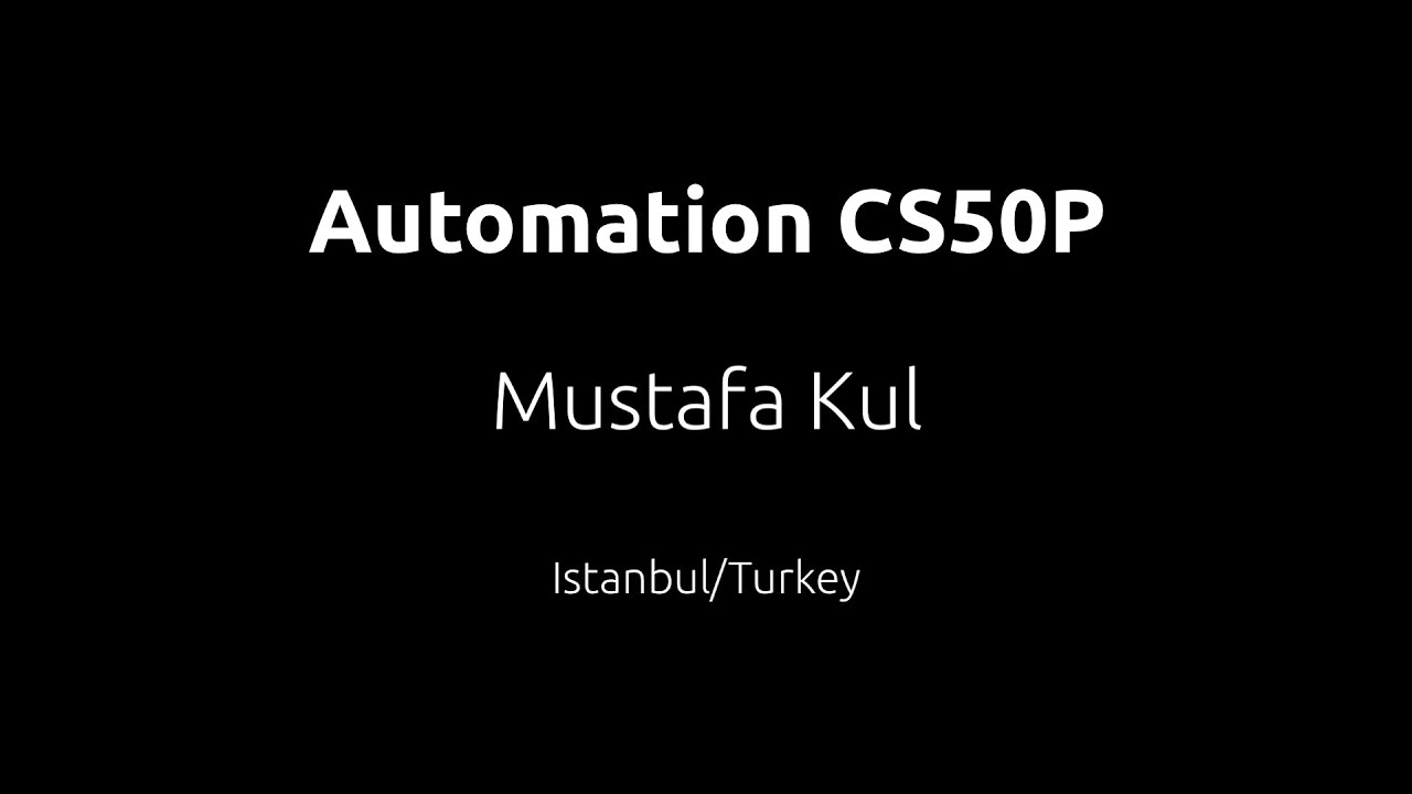 Automation Cs50p Final Project Youtube