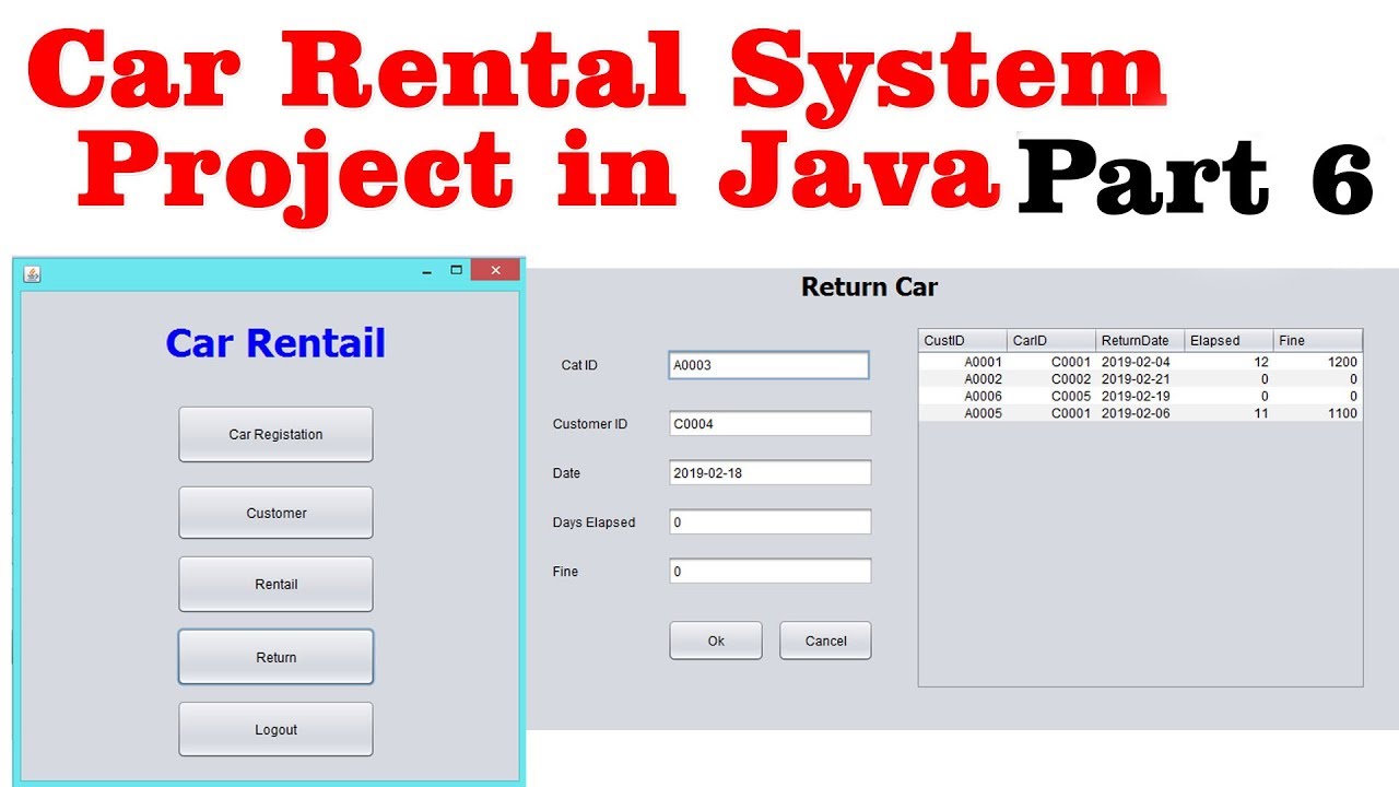 Car Rental System Project In Java Part 6 Youtube